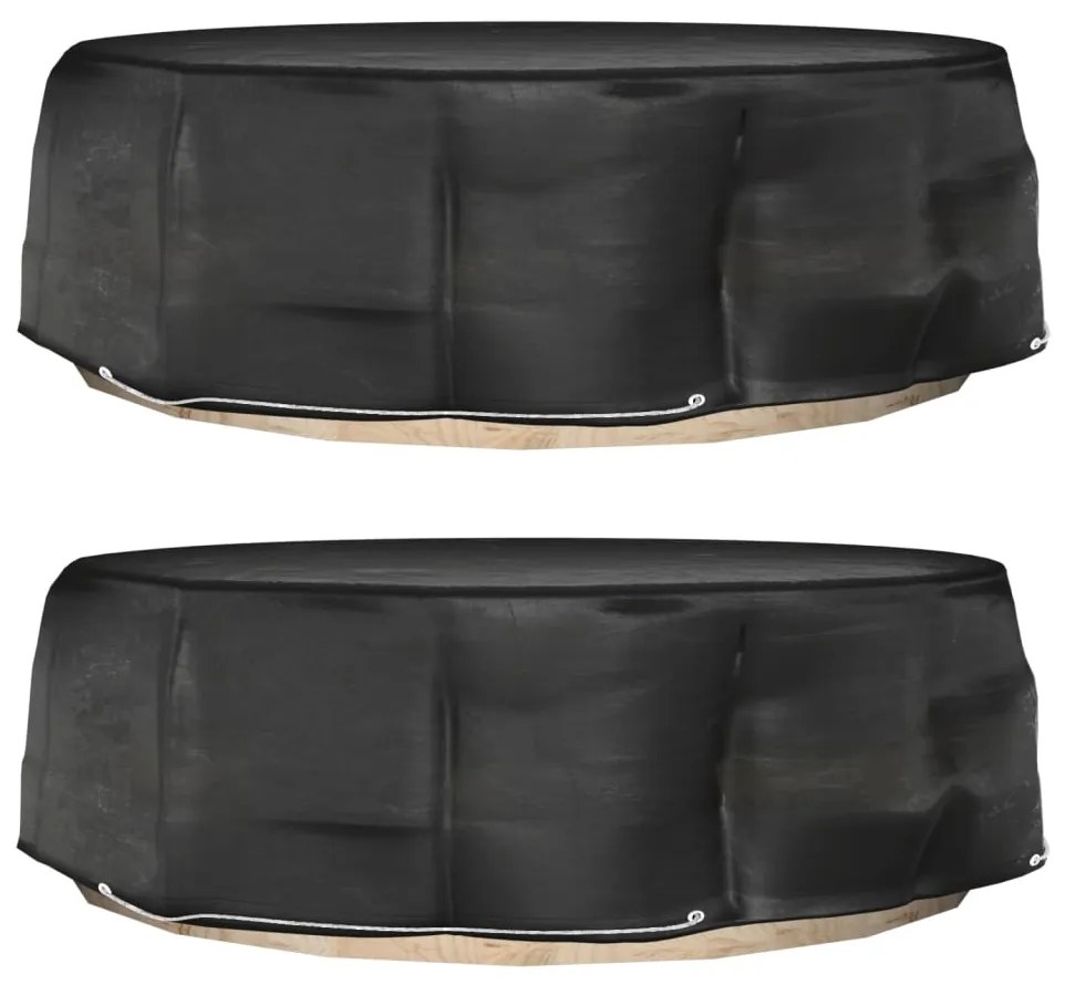 Plachty na zahradní nábytek 2 ks 10 oček Ø 236 x 67 cm kulaté 3155385