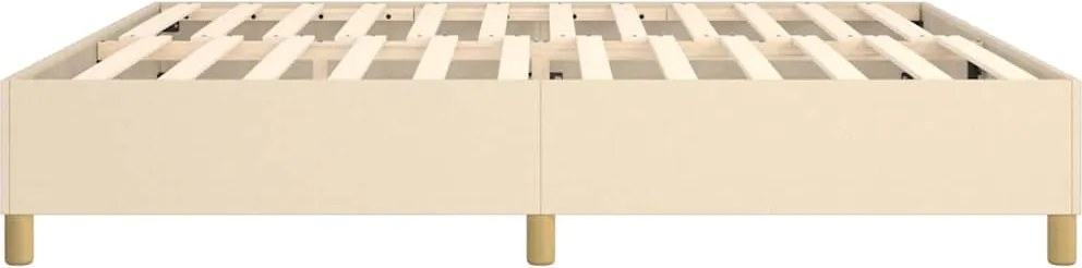 Rám postele s boxspringem krémový 200 x 200 cm textil 3120990