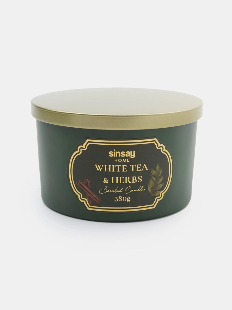 Sinsay - Vonná svíčka White Tea & Herbs - zelená