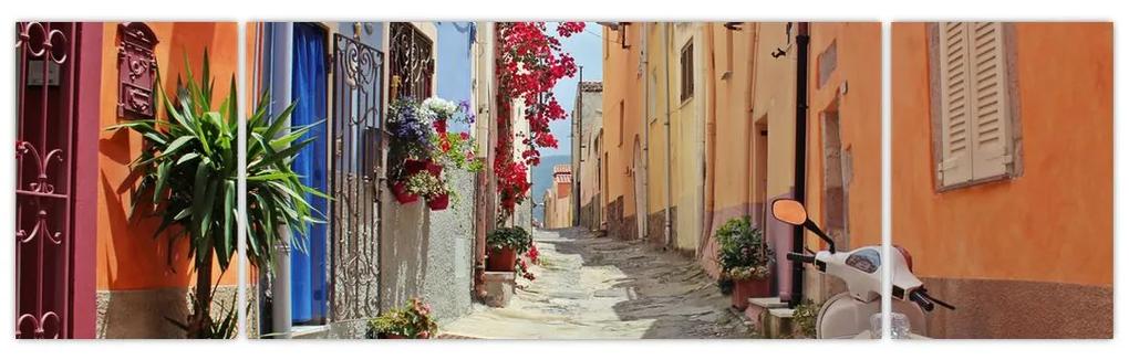 Obraz ulice na Sardínii (170x50 cm)
