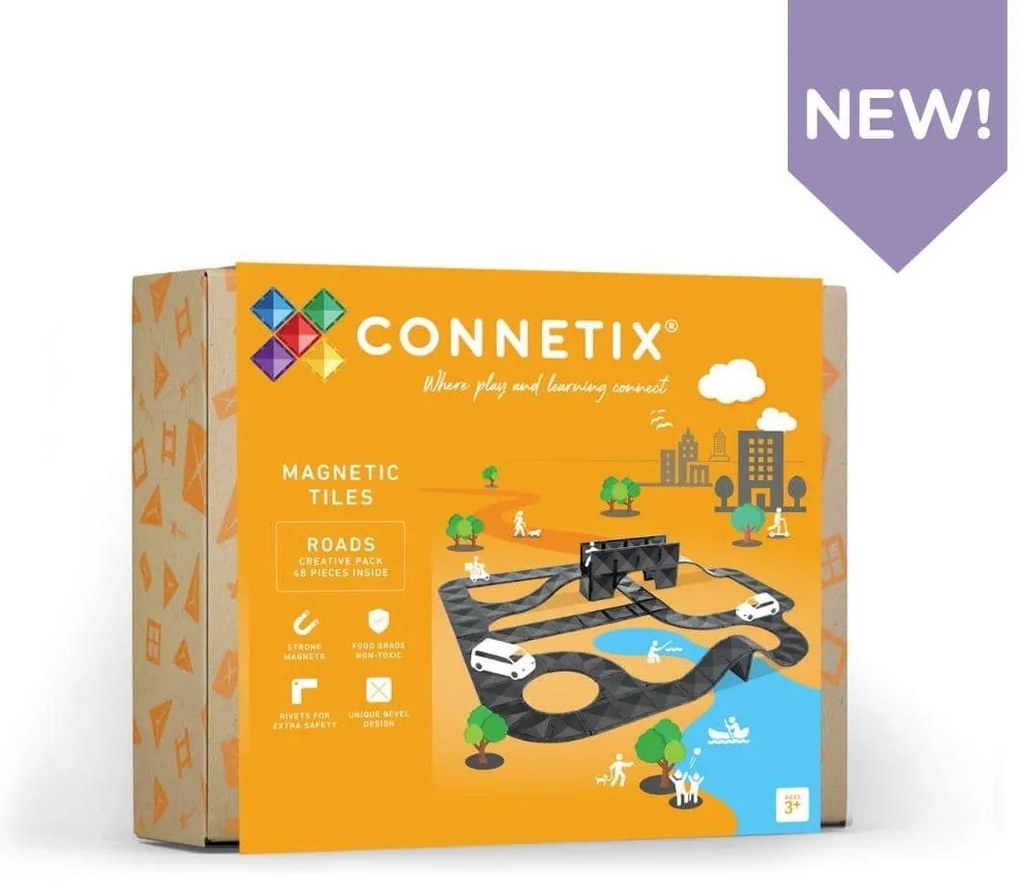 Connetix tiles - silnice (48 ks)