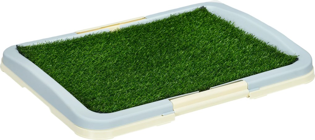 PawHut toaleta pro štěňata toaleta pro psy umělá tráva 63x48,5 cm, modrá, ideální řešení pro interiér i exteriér | Aosom.de