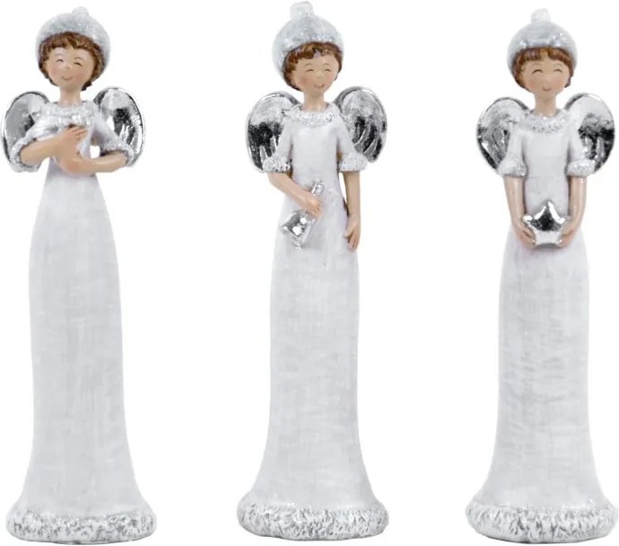 Sada 3 dekorativních andělíčků v kulichu Ego dekor