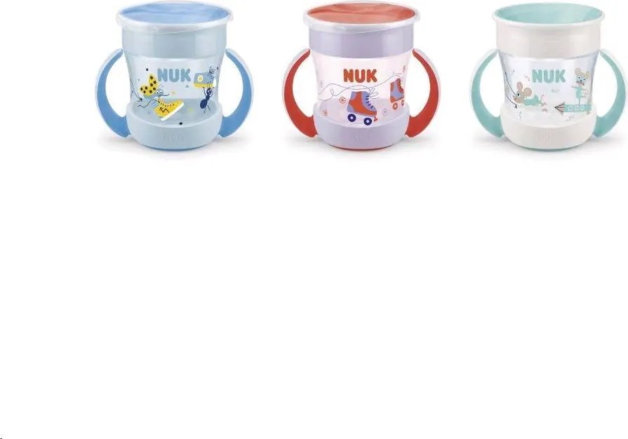 Dětský hrníček Mini Magic NUK 360° s víčkem červená