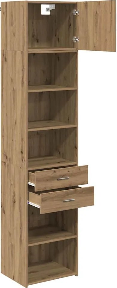 Vysoký bufet Artisanový dub 50 x 42,5 x 225 cm Kompozitní dřevo 3402816