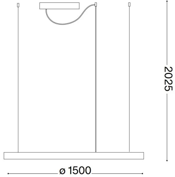 Ideal Lux - LED Lustr na lanku ORACLE SLIM LED/83W/230V 4000K pr. 150 cm černá