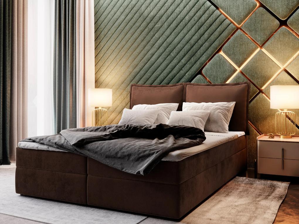 MSL Kontinentální čalouněná postel LOTO (160 x 200 cm) Barva látky: MONOLITH 85
