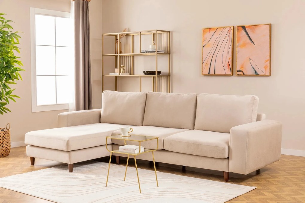 Hanah Home Rohová pohovka BERLIN levá krémová