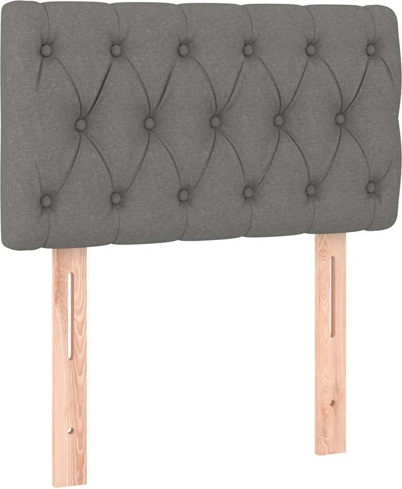 Box spring postel s matrací a LED tmavě šedá 80 x 200 cm textil 3133910