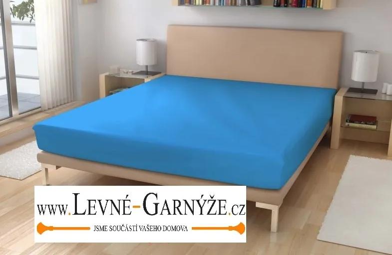 Levné-garnýže.cz - Prostěradlo elastické froté nebesky modrá 180x200cm
