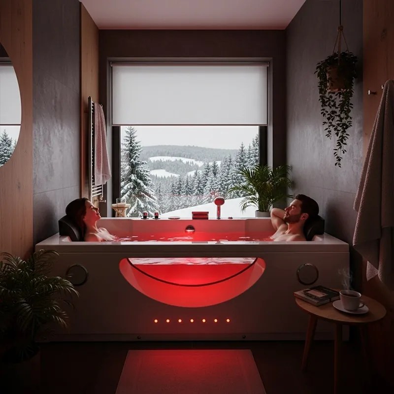 BPS-koupelny Hydromasážní vířivá vana Levante 659 180x90 s ohřevem vody