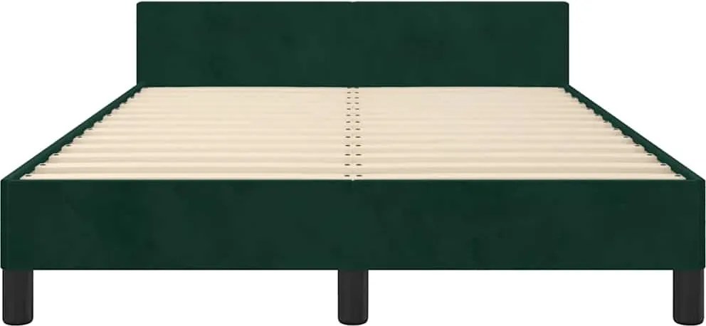 Rám postele bez matrací tmavě zelené 120x190 cm samet 3270581