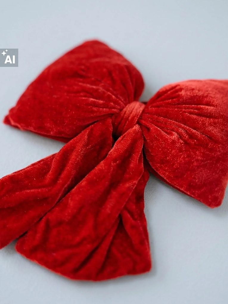 Sinsay - Vánoční dekorativní mašle se sametovou úpravou - červená