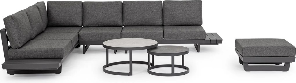 BIZZOTTO Zahradní rohová pohovka INFINITY antracit 253 cm 0663431