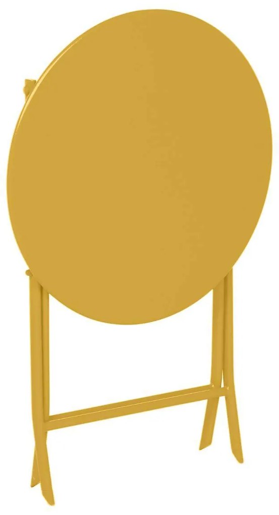 Hesperide skládací kulatý kovový zahradní stůl Greensboro 60x71cm žlutý