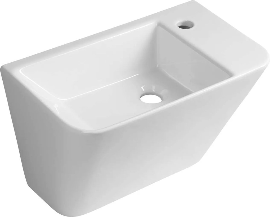 Sapho - Umývátko Primo 50x28 cm, bez přepadu, otvor pro baterii, bílá 100605