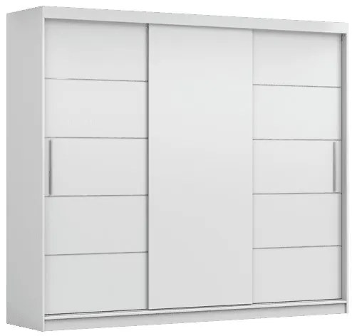 Šatní skříň ALBA II 250 cm bílá/dub sonoma