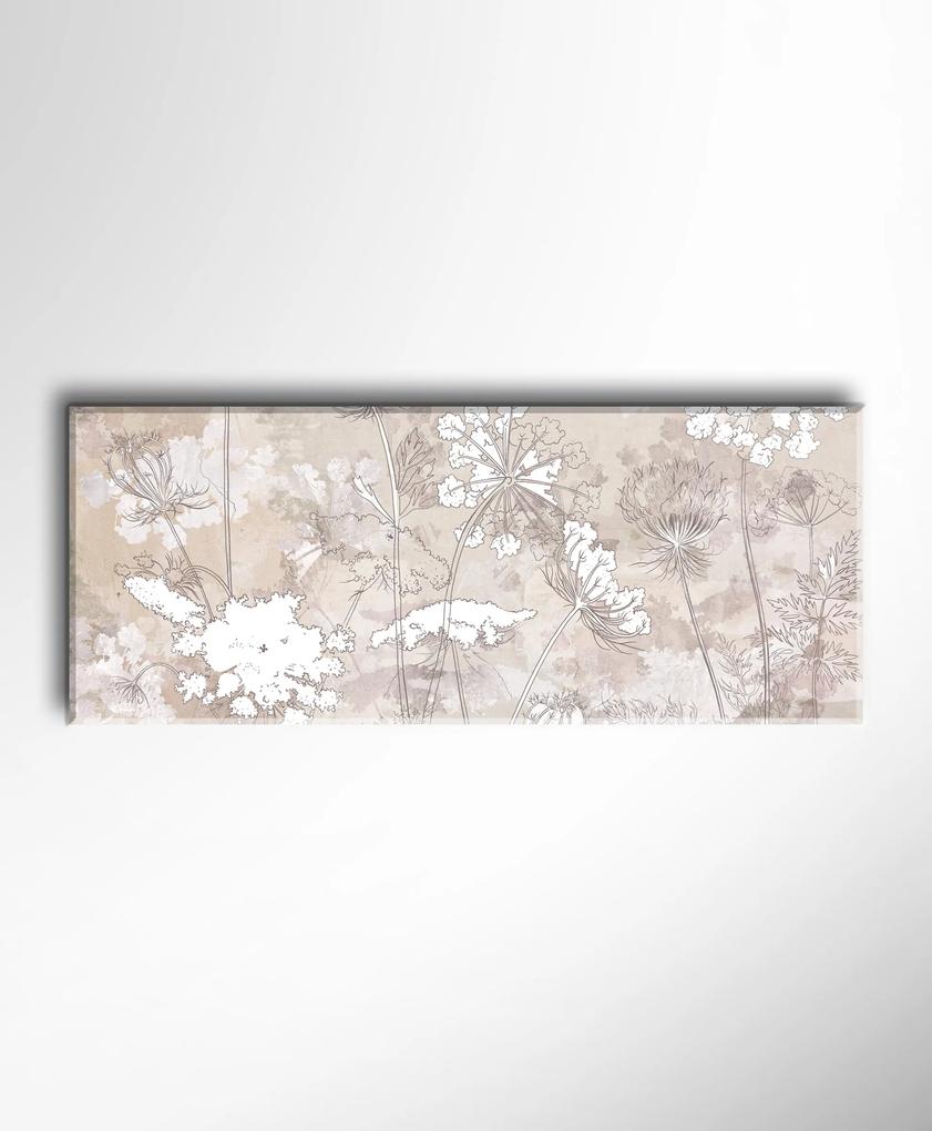 Malvis ® Obraz Kontury rostlin v japonském stylu ROZMĚR (šířka x výška): čtyřdílný čtverec 80x80 cm