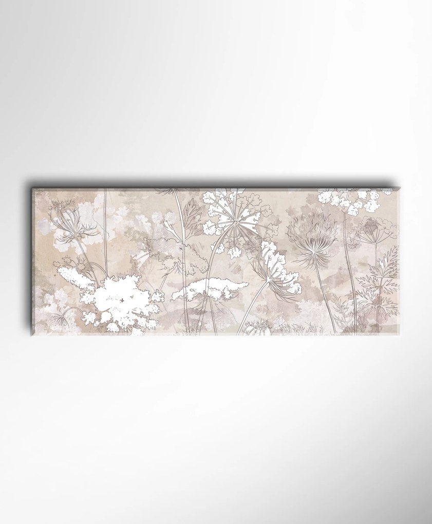 Malvis ® Obraz Kontury rostlin v japonském stylu ROZMĚR (šířka x výška): pětidílné schody obdélník 150x75 cm