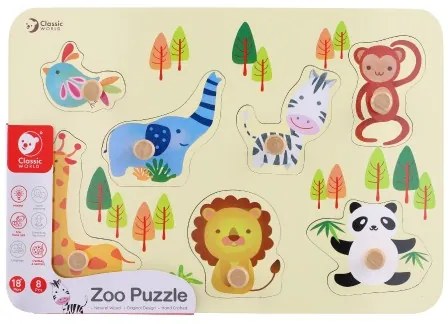 Teddies Vkládačka/Puzzle ZOO