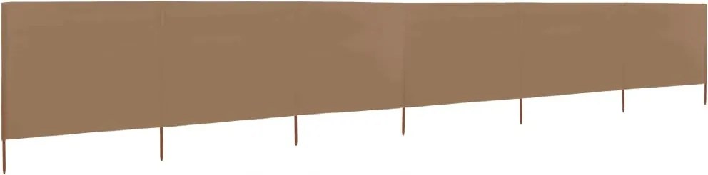 Fionshop 263215147 6dílná zástěna proti větru barva taupe 800 x 80 cm lát