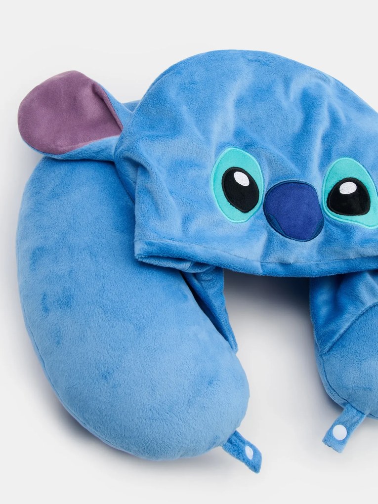 Sinsay - Cestovní polštář s kapucí Stitch - modrá