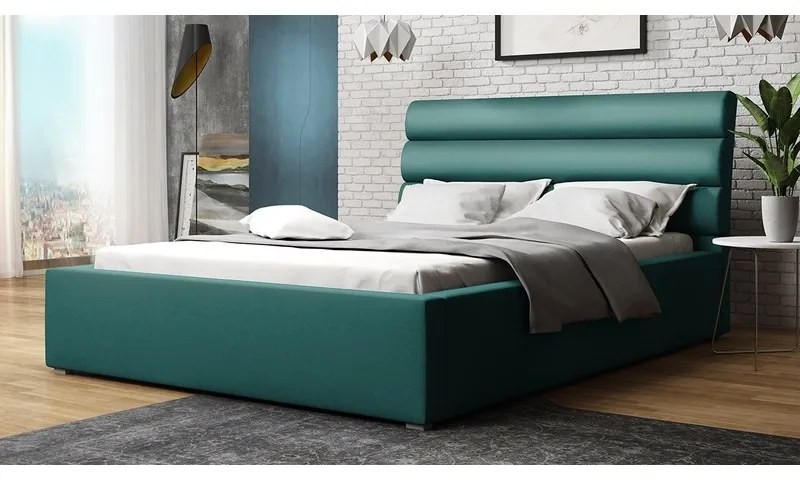 Čalouněná postel s rolovatelným roštem Exorim, Rozměr postele: 200x200, Potah: Victoria 14 869