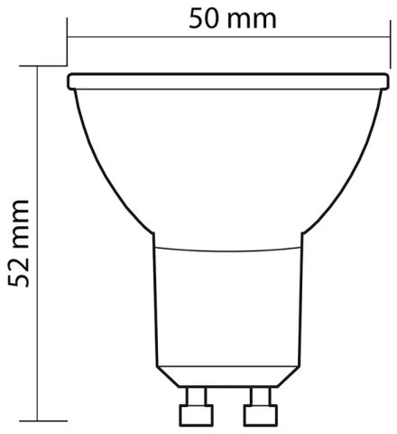 LED žárovka GU10 McLED 4,9W (60W) teplá bílá (2700K), reflektor 38° ML-312.167.87.0