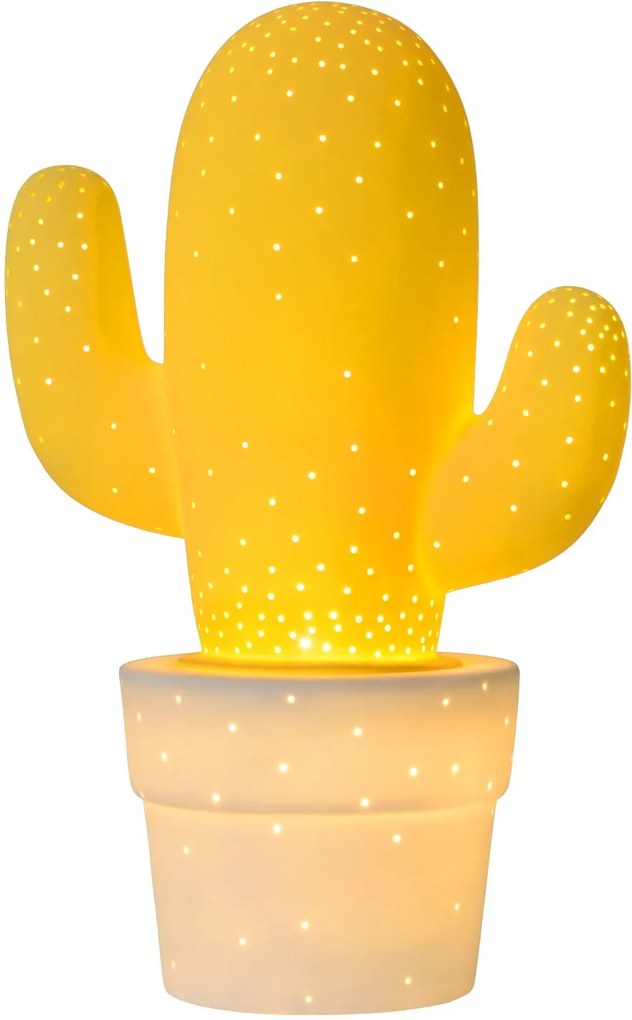 LUCIDE CACTUS Yellow stolní lampa