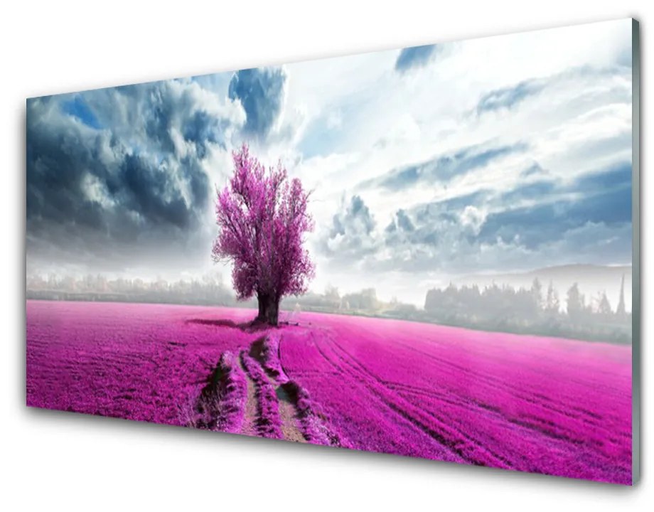 akrylový obraz Louka Strom Příroda 140x70cm