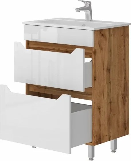 Lavedo Neo Wotan Oak 60 koupelnová skříňka s umyvadlem
