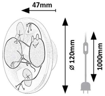 Rabalux 71070 - LED Nástěnné svítidlo FROGGO LED/9W/230V 3000/4000/6500K