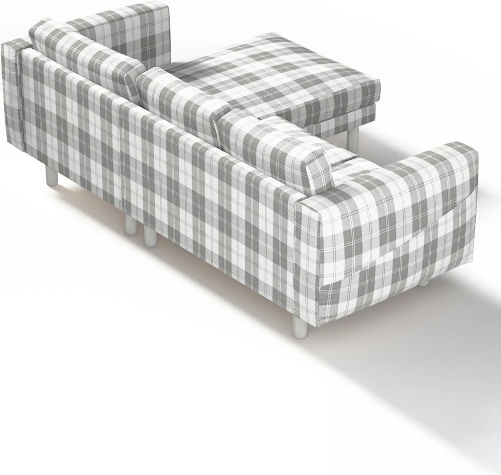 Potah na pohovku IKEA Norsborg 3-místná se šezlongem barva šedá látka pletený vzor, vzorované