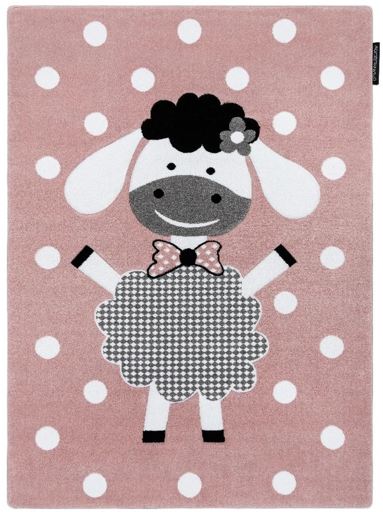 Dywany Łuszczów, Dětský kusový koberec Petit Dolly sheep pink, 160x220, růžová, dětský pokoj