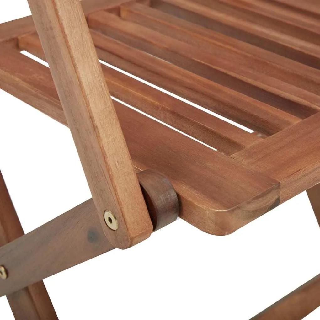 vidaXL Skládací zahradní židle s poduškami 4 ks masivní akáciové dřevo [3064634] Barva: Zelená