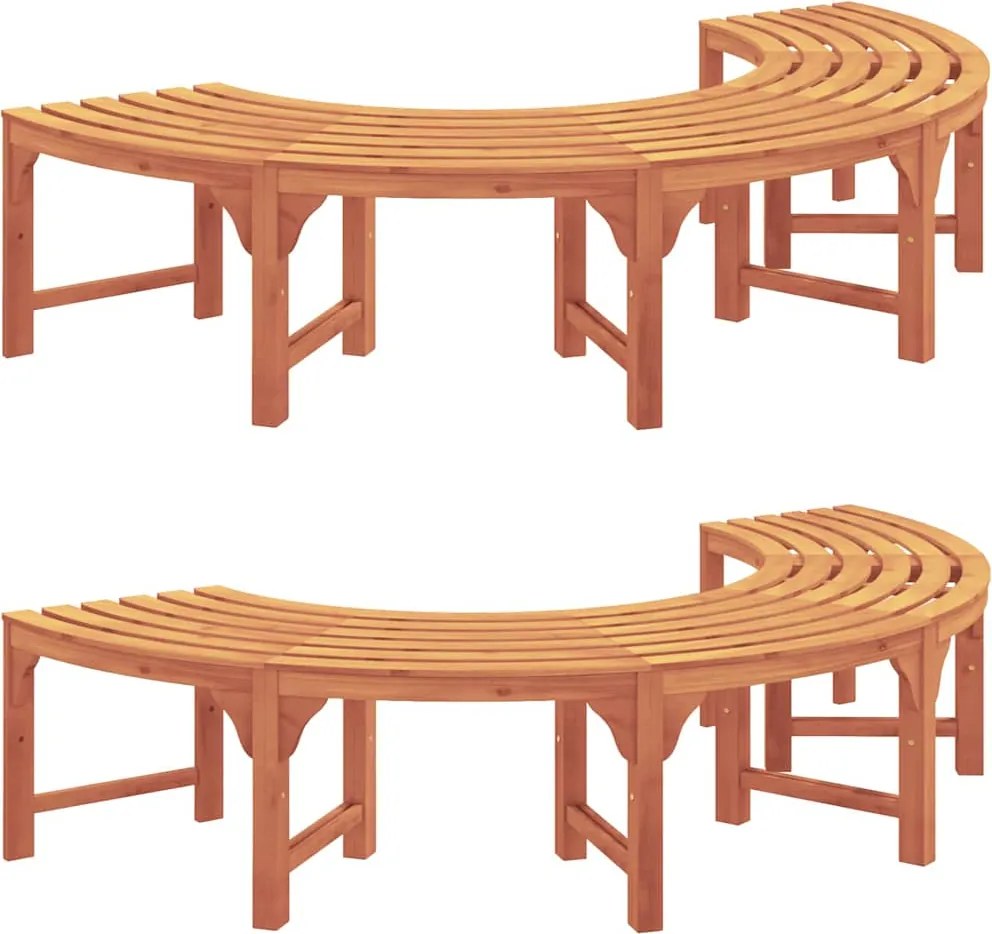 Stromová lavička 8 -Seater 2 ks 160 x 80 x 45cm Přírodní 3324836
