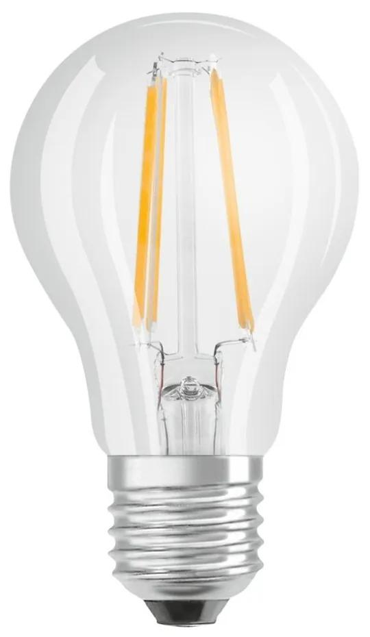 Průhledná LED žárovka E27 7 W CLASSIC A, laditelná bílá