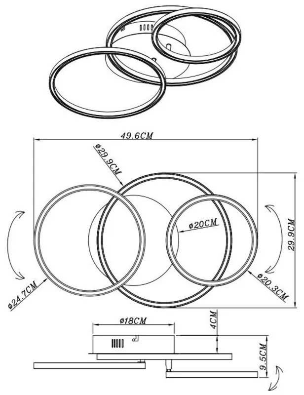 GLOBO KENDY 67233-30N Stropní svítidlo