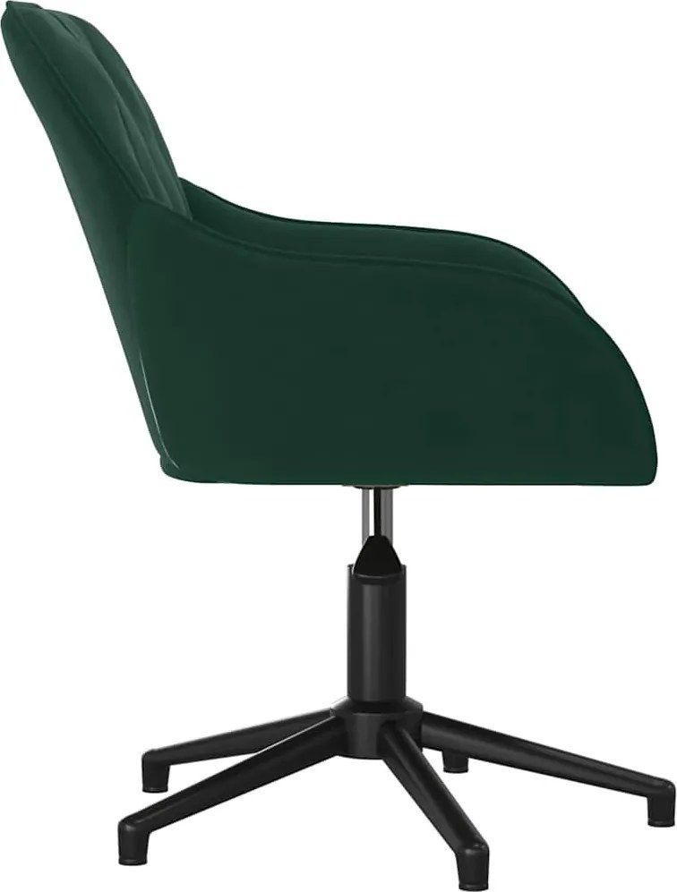 Otočné jídelní židle 2 ks tmavě zelené samet 3103379