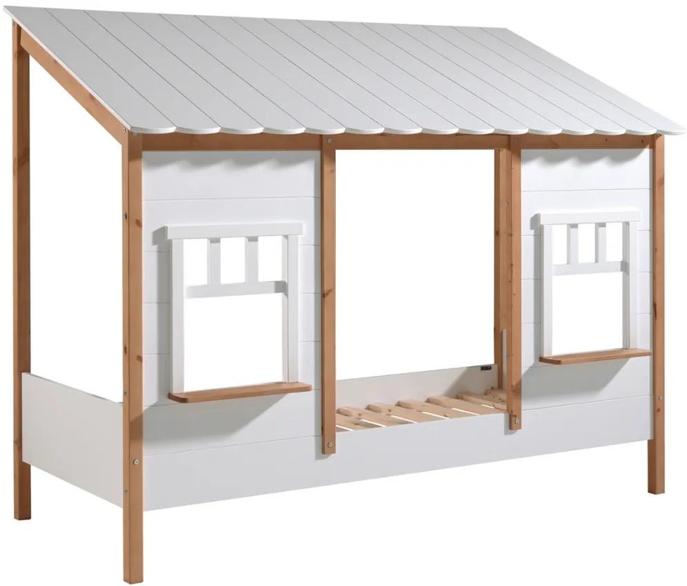 OnaDnes -20% Bílá dřevěná dětská postel Vipack Housebed 90 x 200 cm