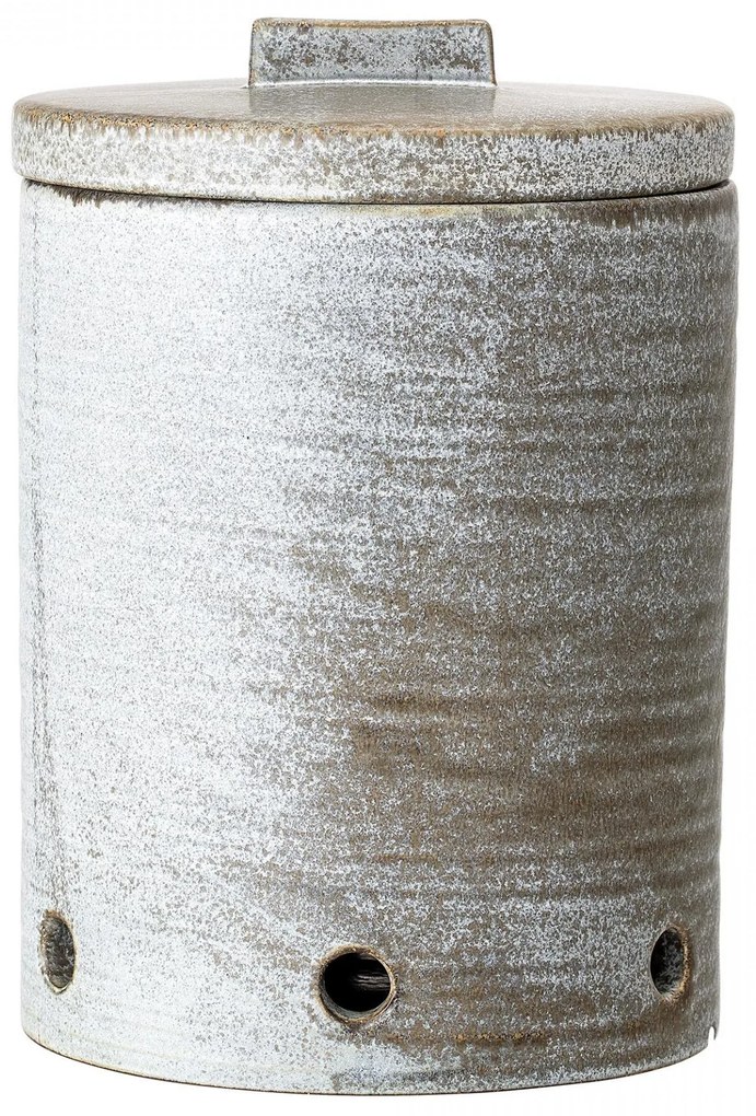 Bloomingville Keramická nádoba na cibuli Kendra Onion Jar, šedá barva, keramika