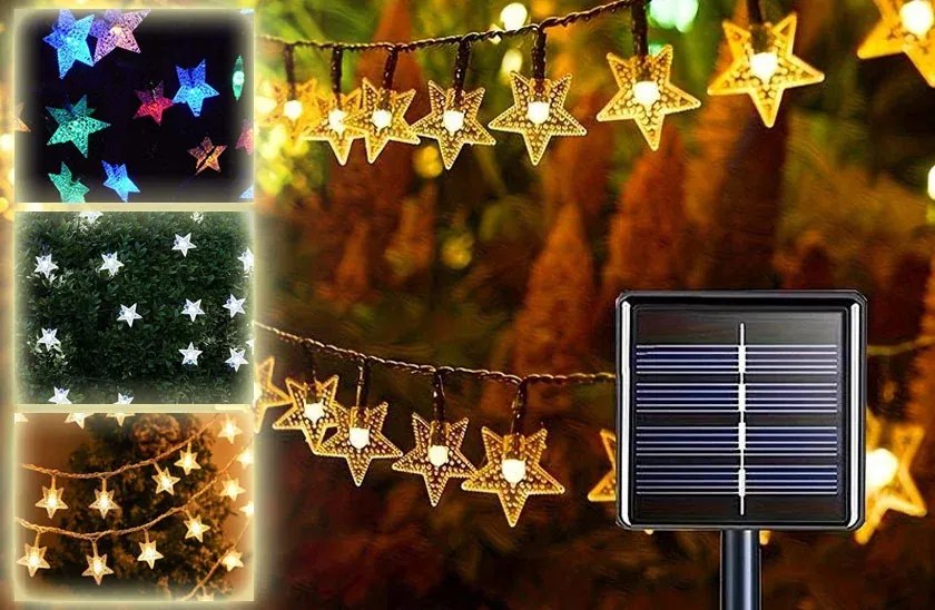 Dekorativní venkovní solární řetěz s 40 LED – Lights Star - Bílá