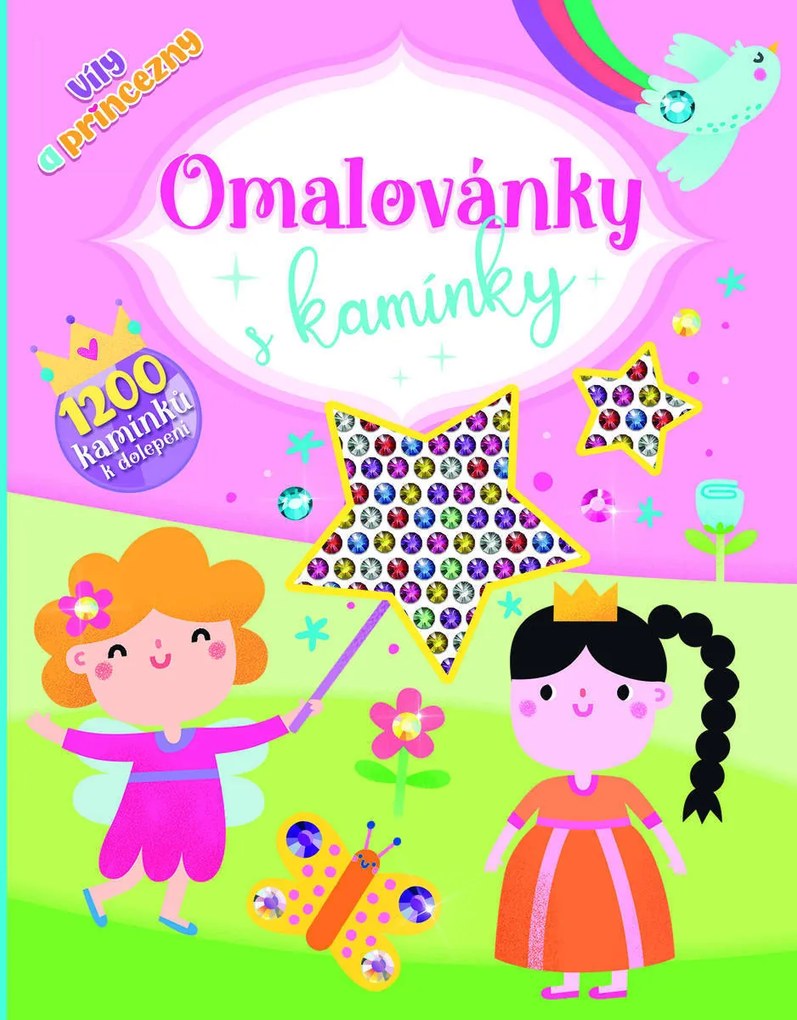 JIRI MODELS Omalovánky s kamínky Víly a princezny 7