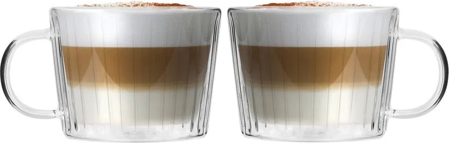Skleněné šálky v sadě 2 ks na cappuccino 250 ml Livio Duo – Vialli Design