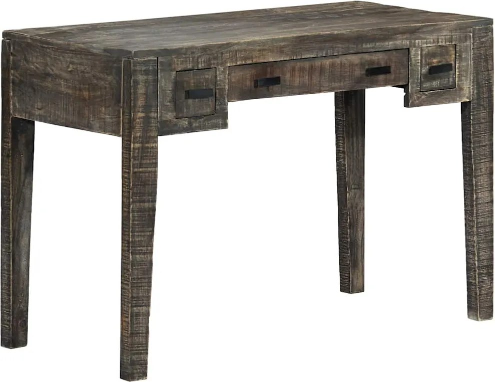 Psací stůl černý 110 x 50 x 75 cm masivní mangovníkové dřevo 247913