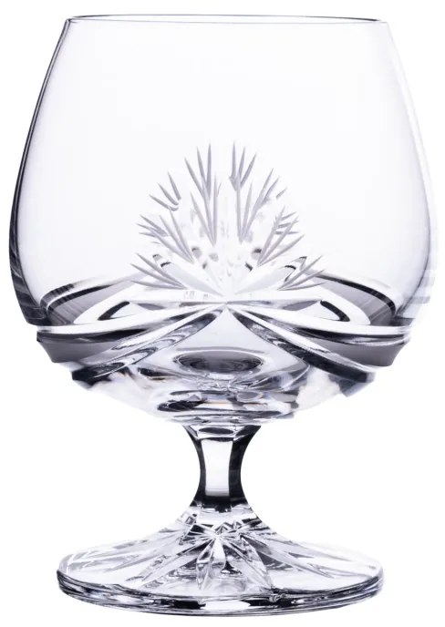Onte Crystal Bohemia Crystal ručně broušené sklenice na rum, brandy a koňak Mašle 250 ml 2KS
