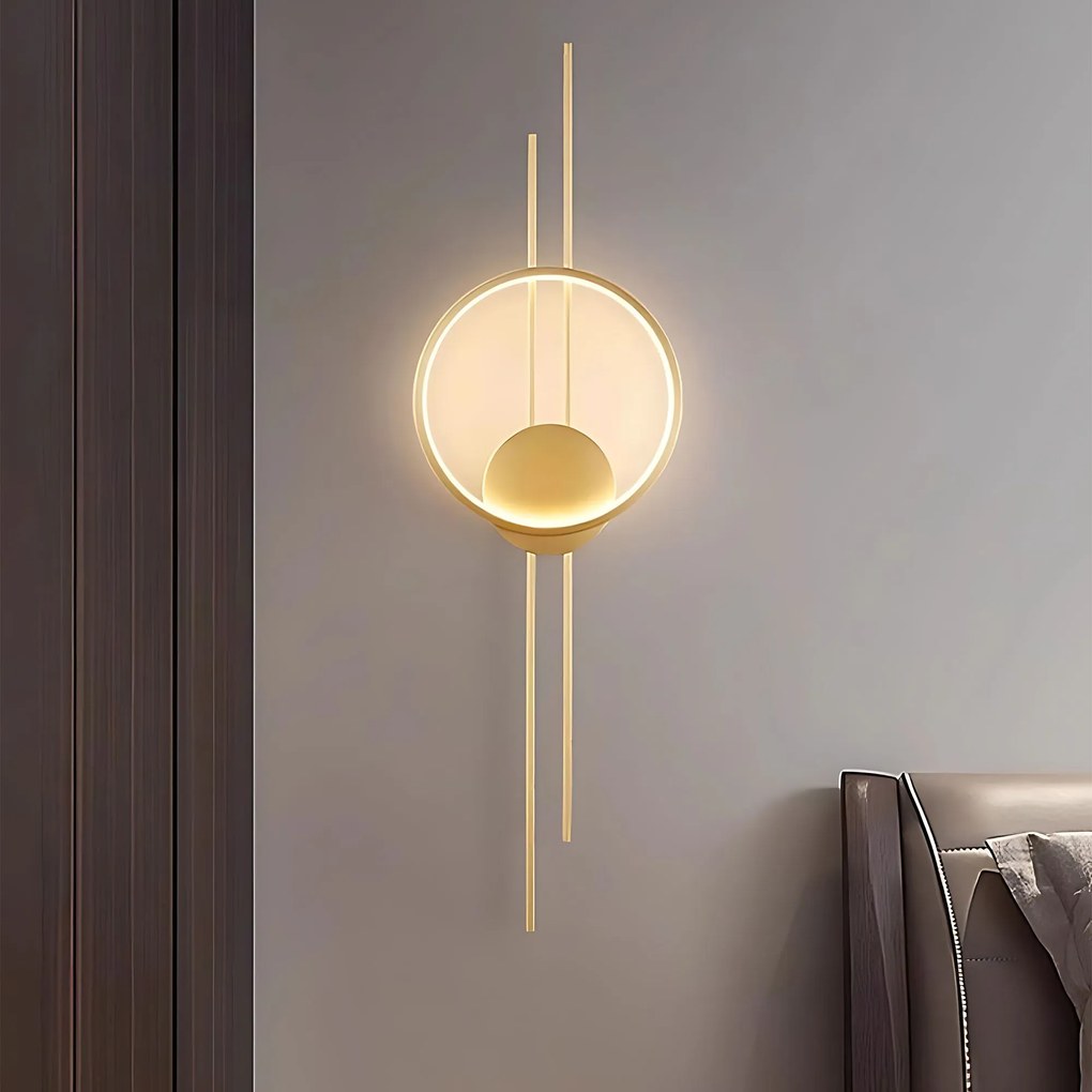 Toolight Moderní nástěnné LED osvětlení D35 APP1781-W kartáčovaná zlatá