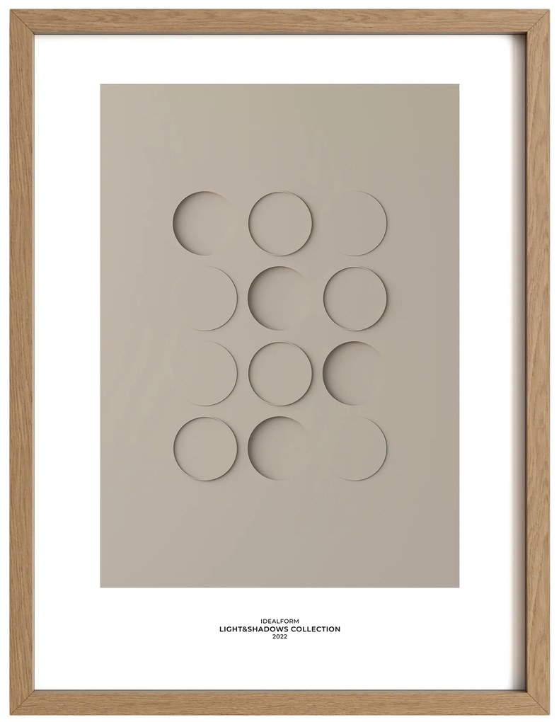 Idealform Poster no. 4 Shadow forms Barva: Silver grey, Velikost: 300x400 mm