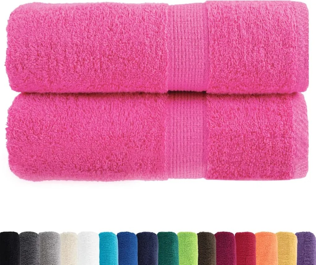 Premium ručníky SOLUND 2 ks růžové 30 x 50 cm 600 g/m² 137518