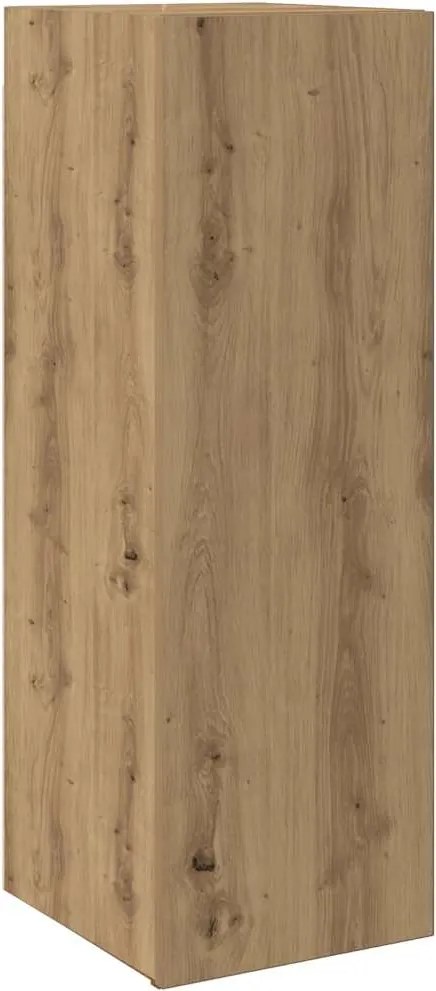Sada 8 kusů nástěnné TV skříňka dub artisan kompozitní dřevo 3329148